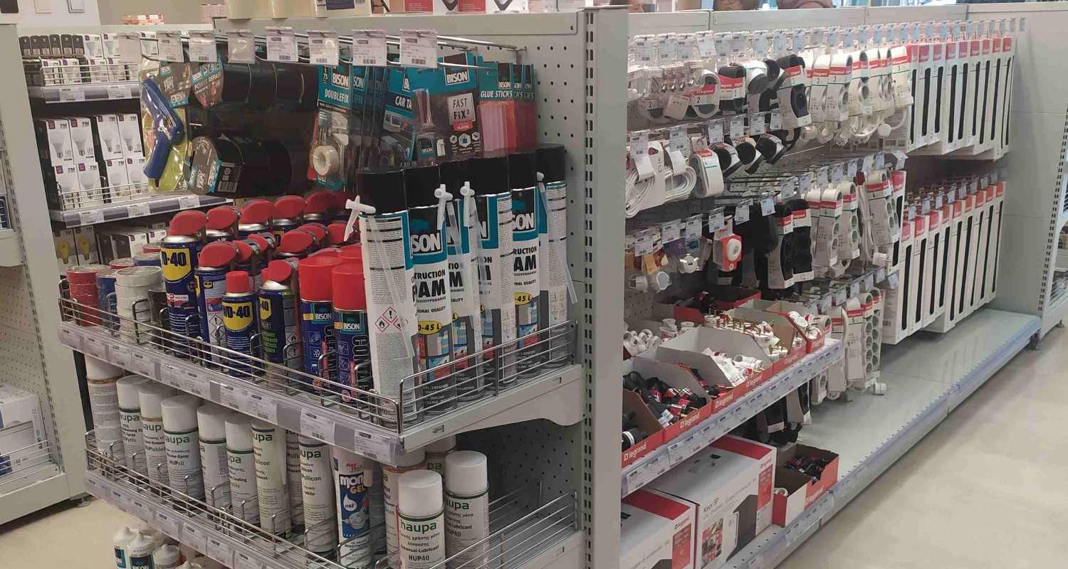 Installation of shelving equipment- TECHNOMAT Euosmos Thessaloniki ...
